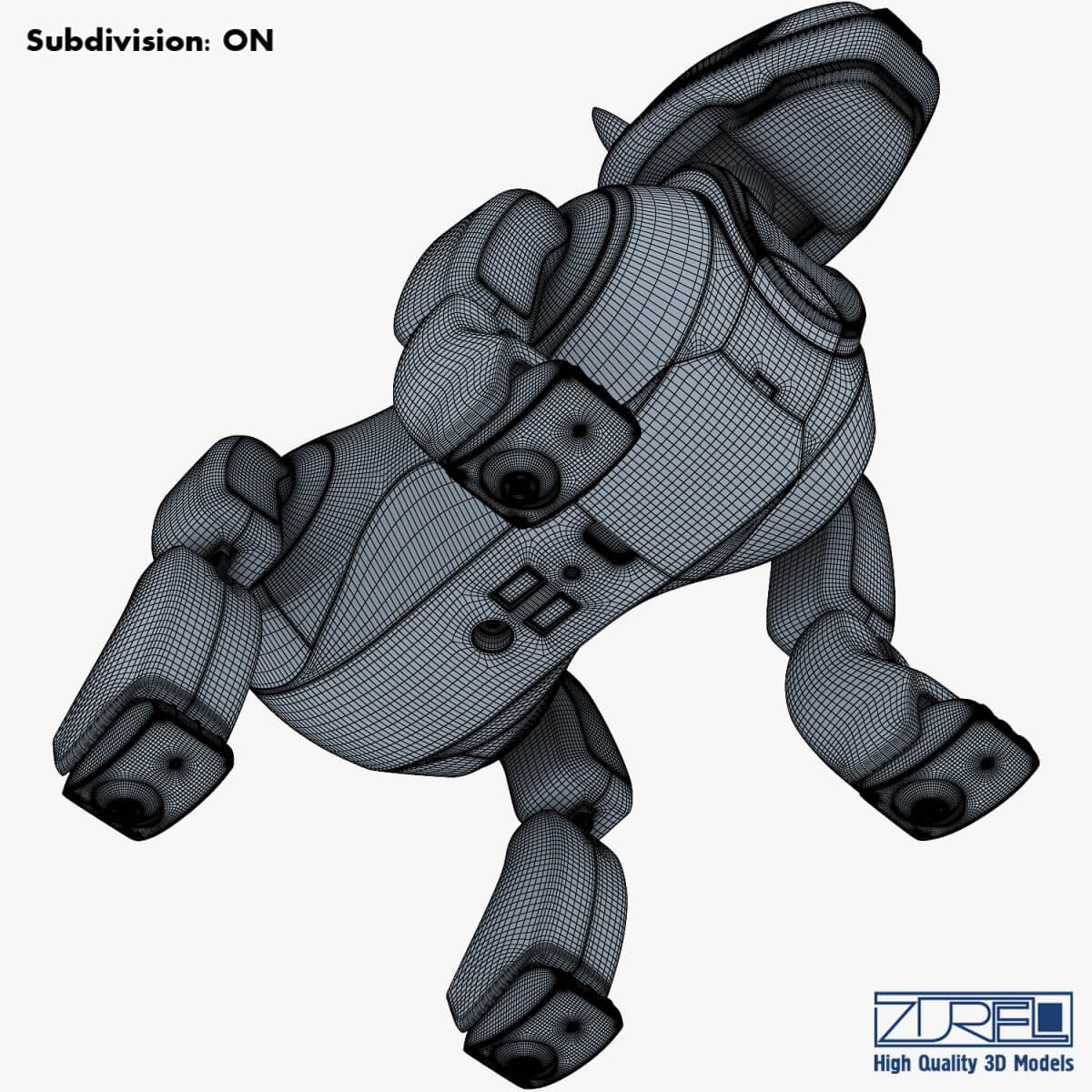 Genibo Robot Dog White - 3D Model by Zurel