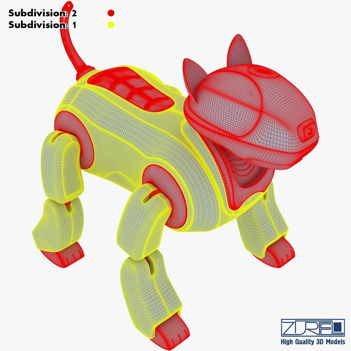 Genibo Robot Dog White - 3D Model by Zurel