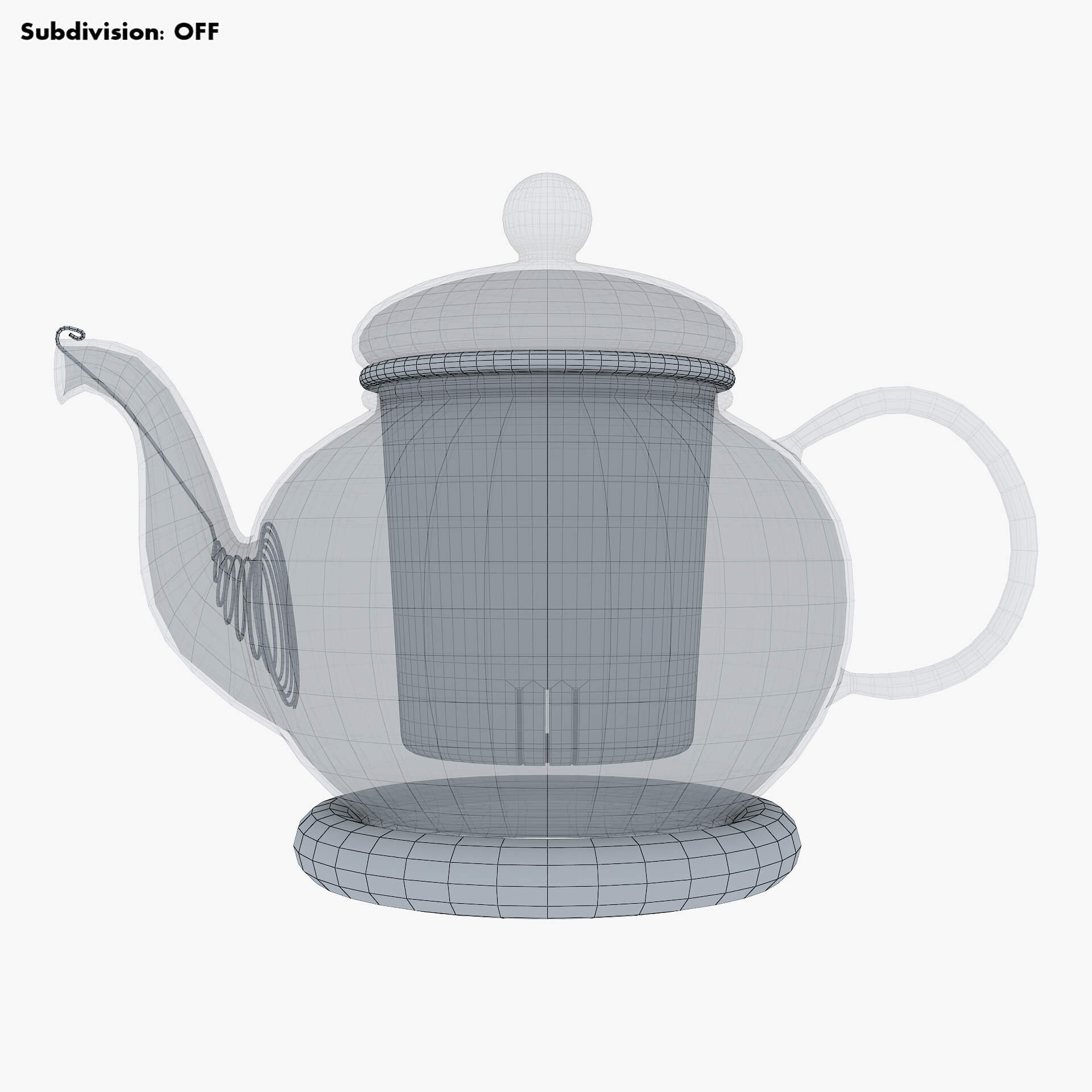 Glass Teapot 350ml M 1 - 3D Model by Zurel