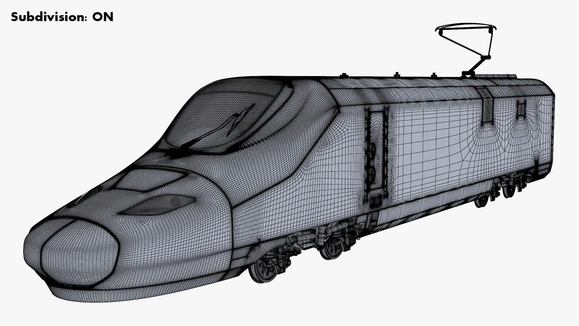 High Speed Electric Locomotive V 1 - 3D Model by Zurel