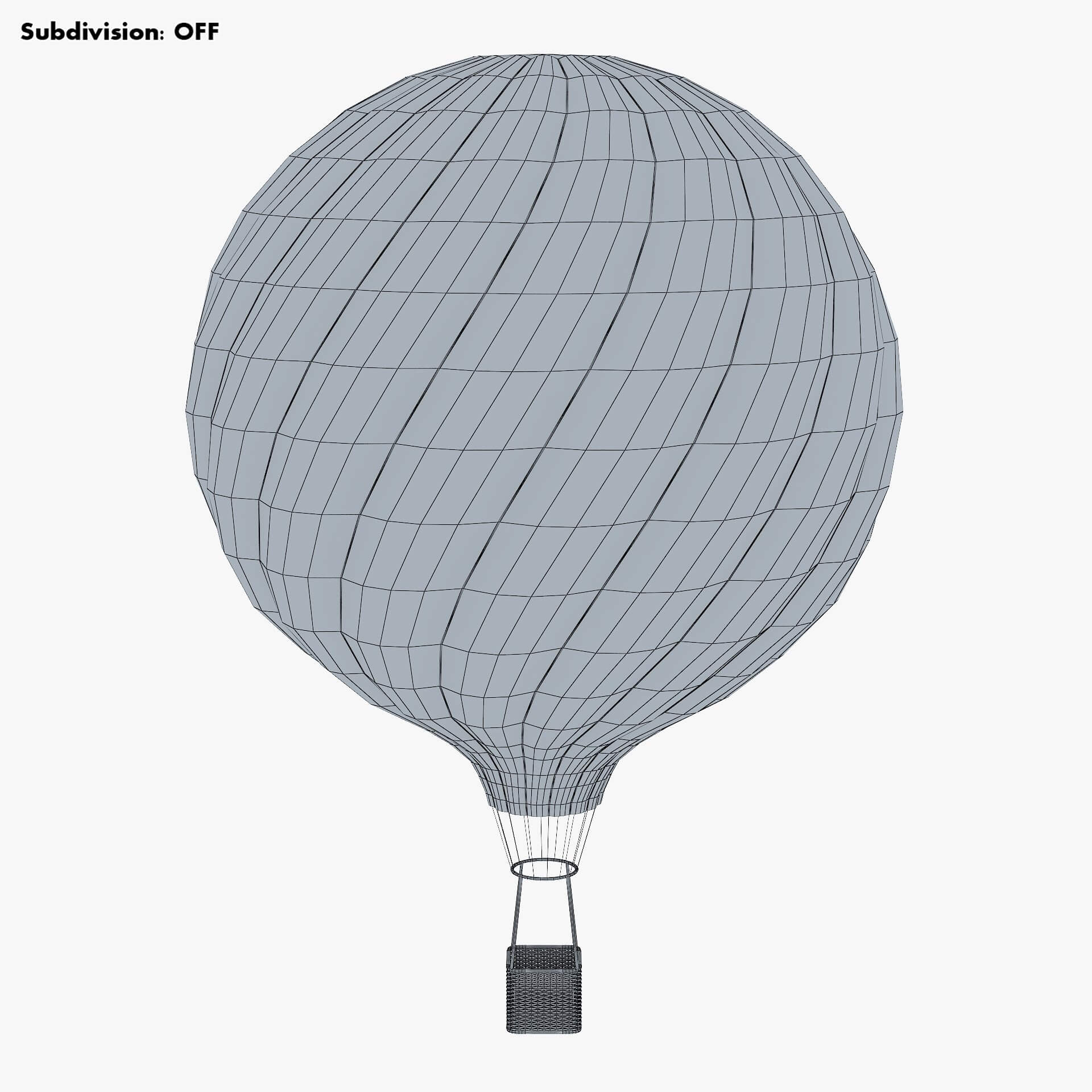 Hot Air Balloon V 3 - 3D Model by Zurel