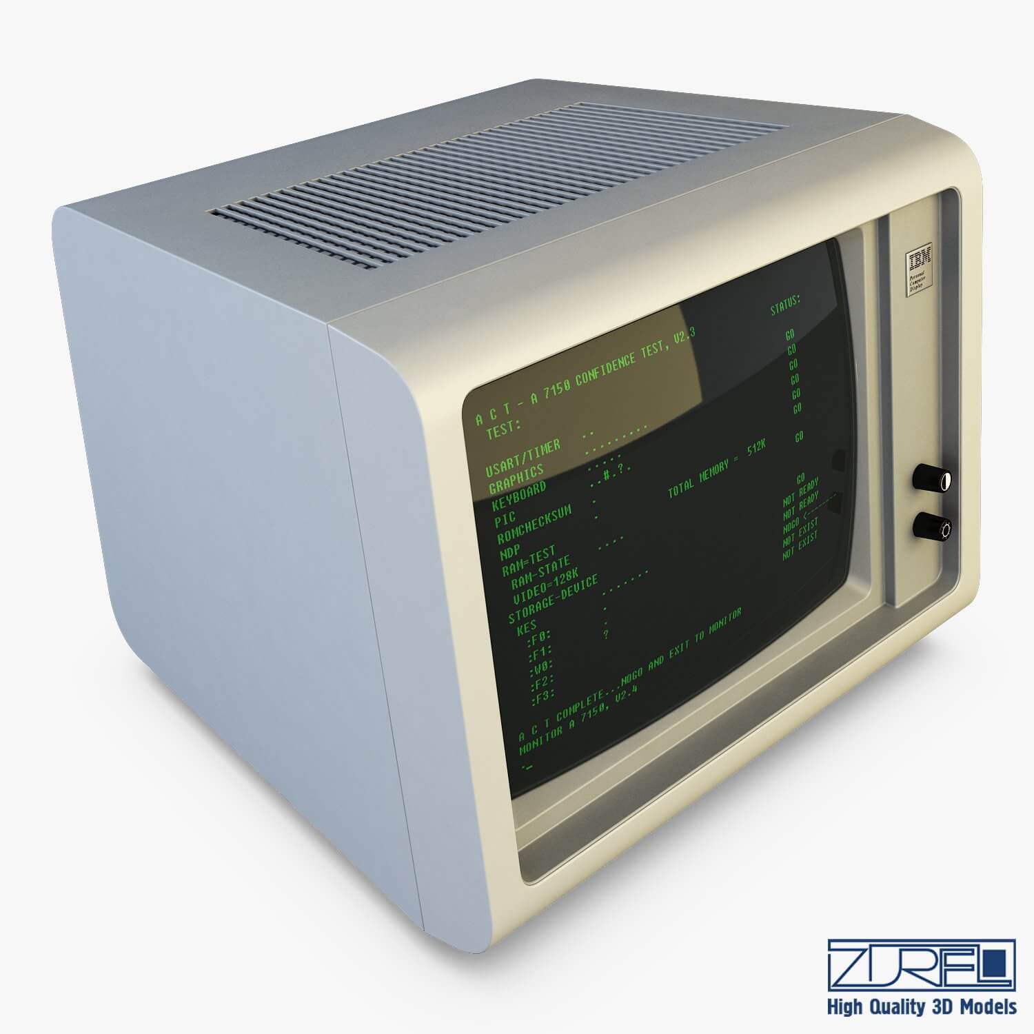IBM 5150 Monitor - 3D Model by Zurel