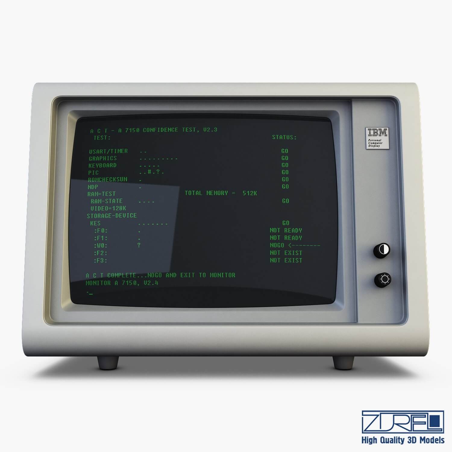 IBM 5150 Monitor - 3D Model by Zurel