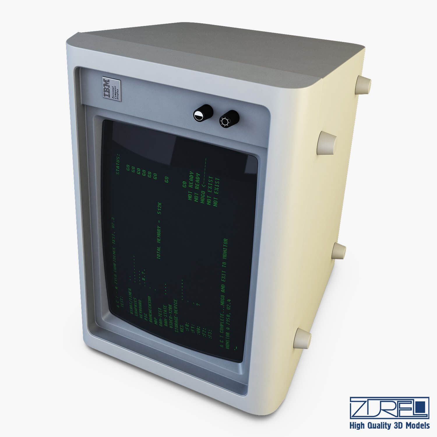 IBM 5150 Monitor - 3D Model by Zurel