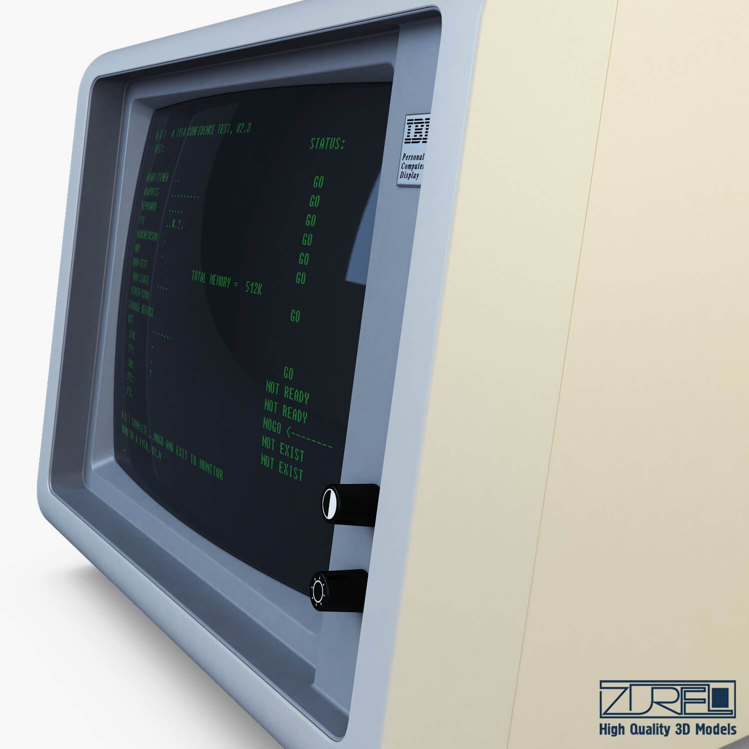 IBM 5150 Monitor - 3D Model by Zurel