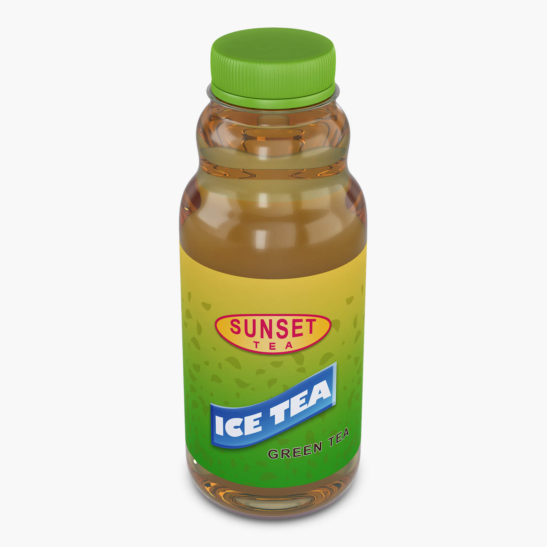 Ice Tea Green Bottle 450ml Simple M 1 - 3D Model by Zurel