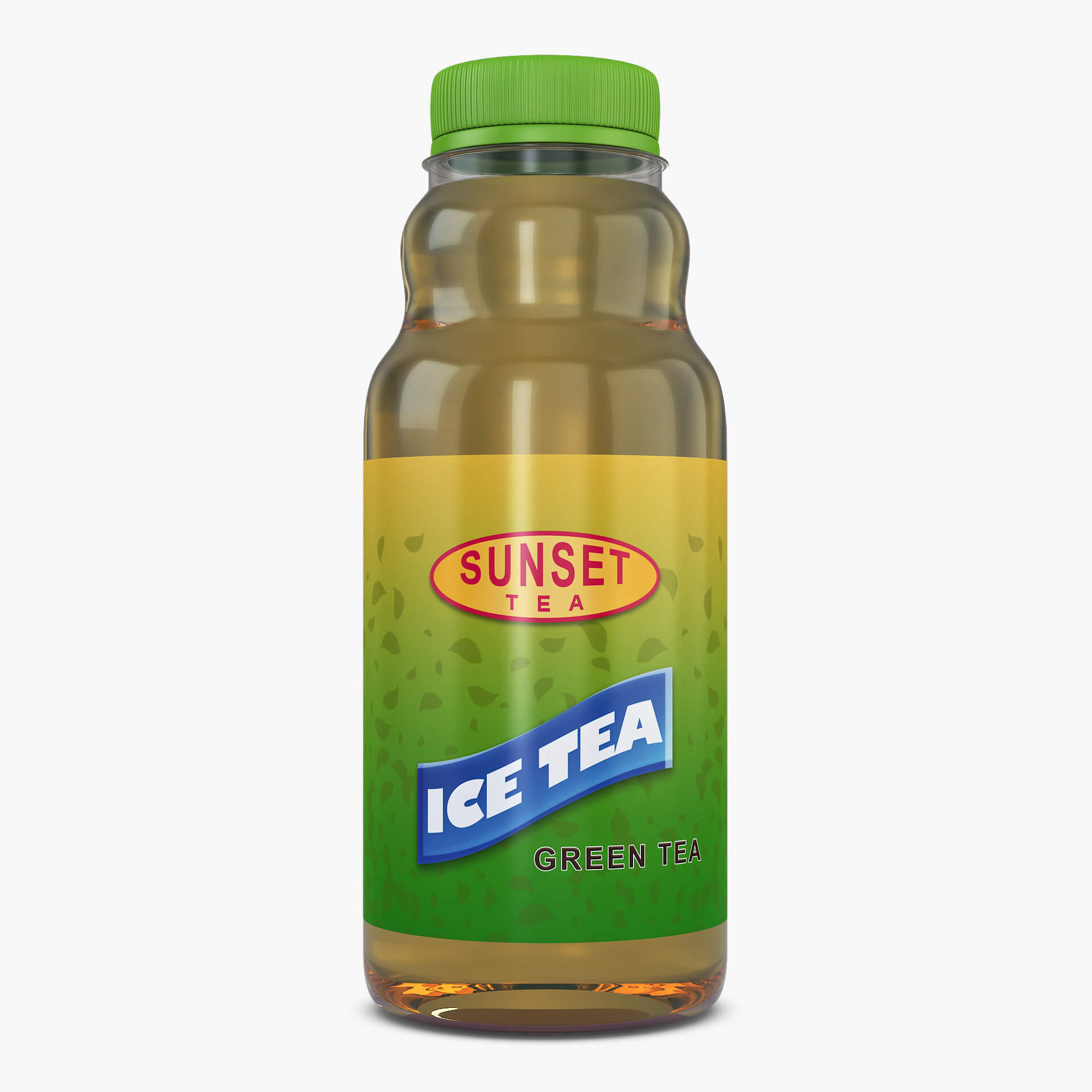 Ice Tea Green Bottle 450ml Simple M 1 - 3D Model by Zurel