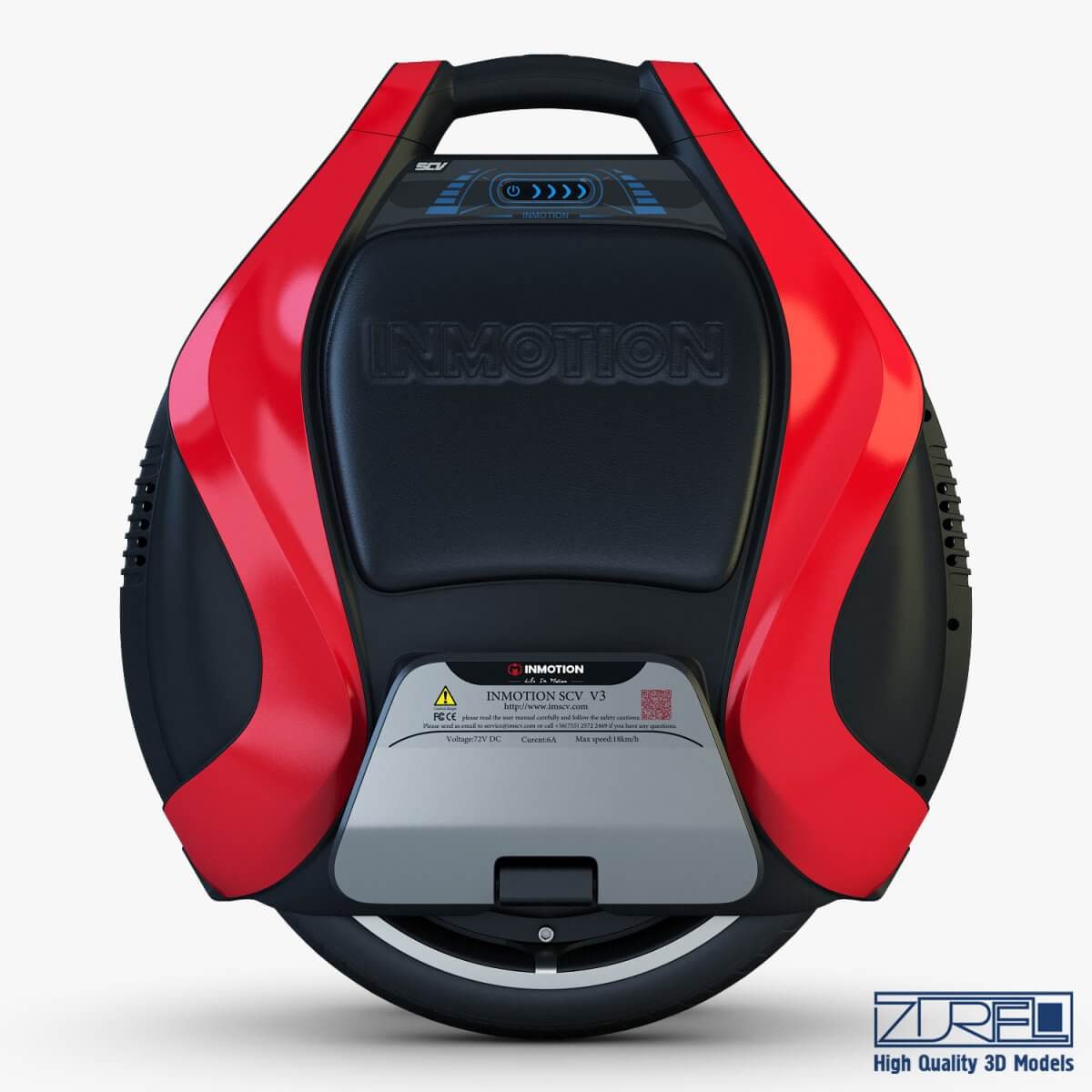 Inmotion V3 Pro Red - 3D Model by Zurel