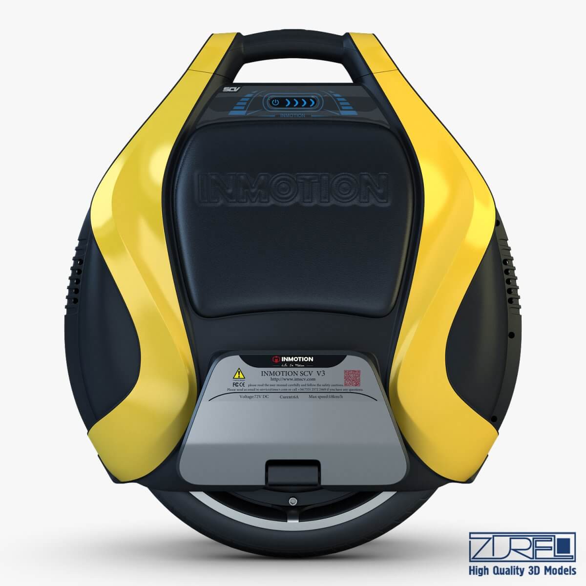 Inmotion V3 Pro Yellow - 3D Model by Zurel