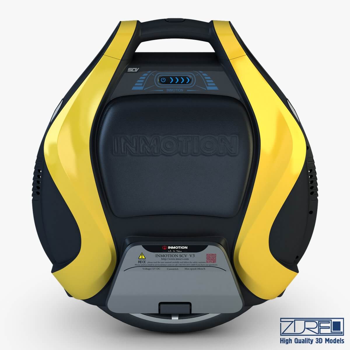 Inmotion V3 Pro Yellow - 3D Model by Zurel