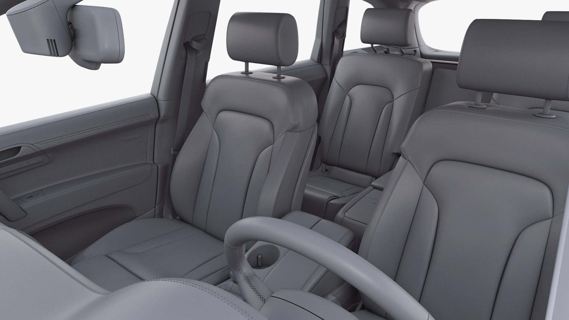 Interior Audi Q7 2005-2015 M 1 3D Model by Zurel