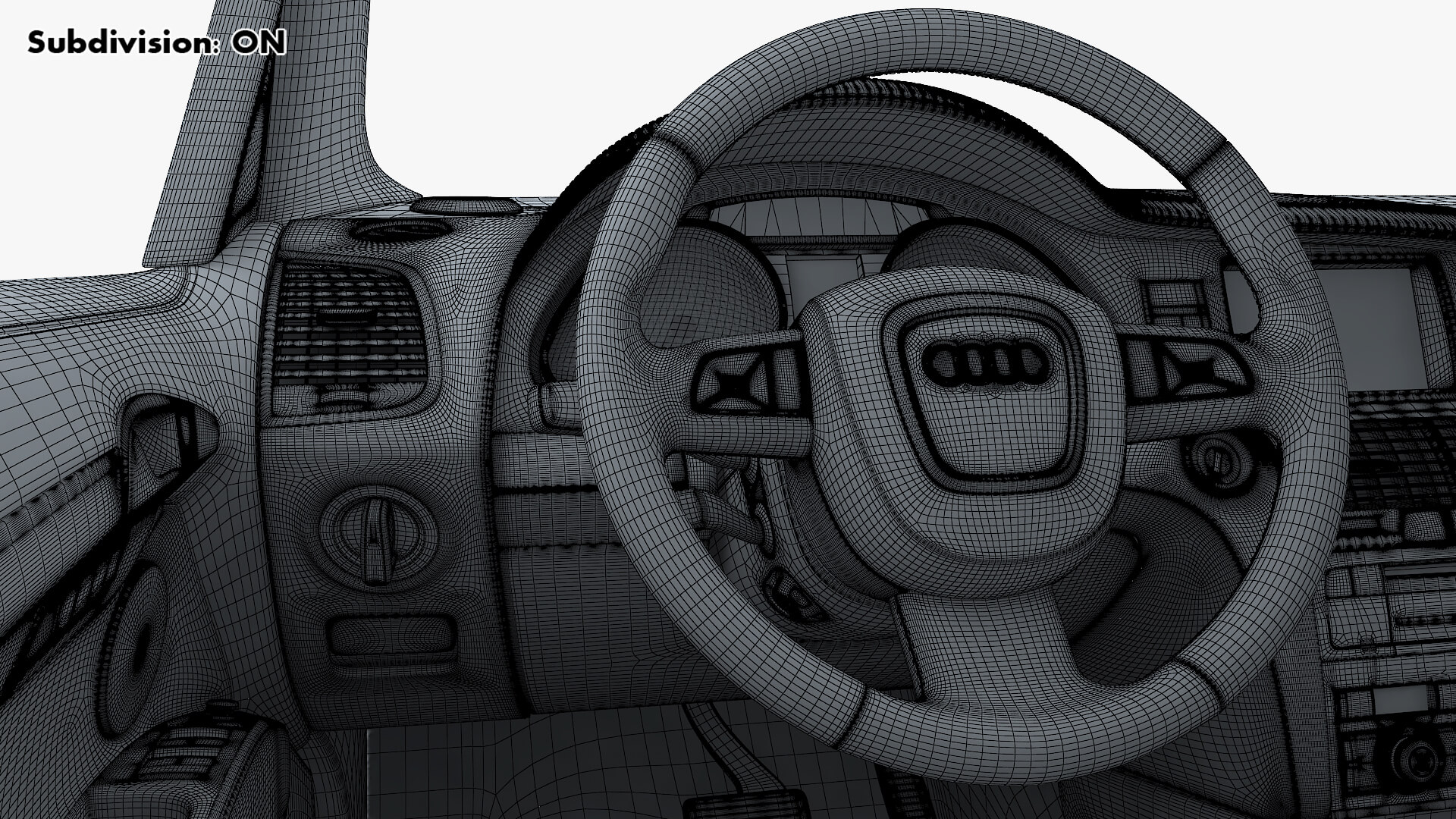 Interior Audi Q7 2005-2015 M 1 3D Model by Zurel