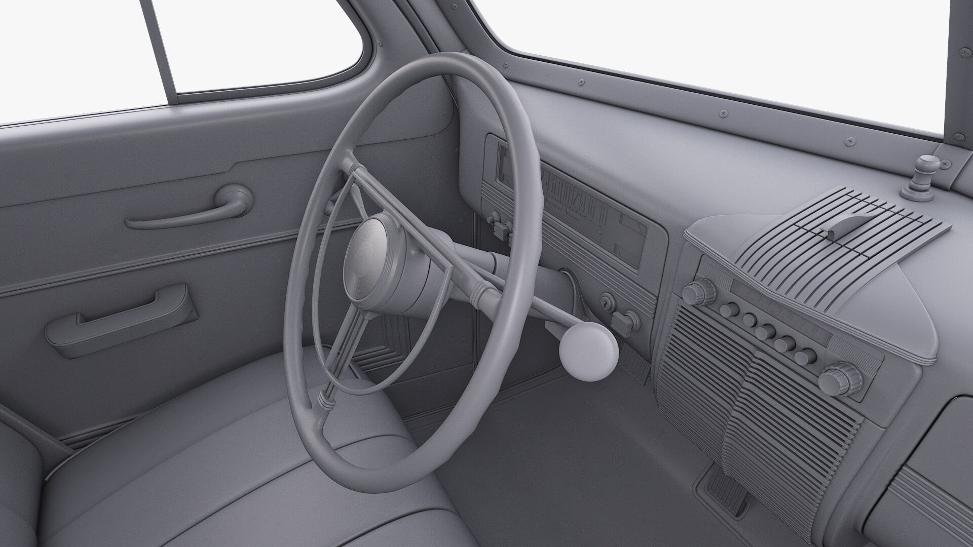 Interior Retro Car Zis 110 1945-1961 M 1 3D Model by Zurel