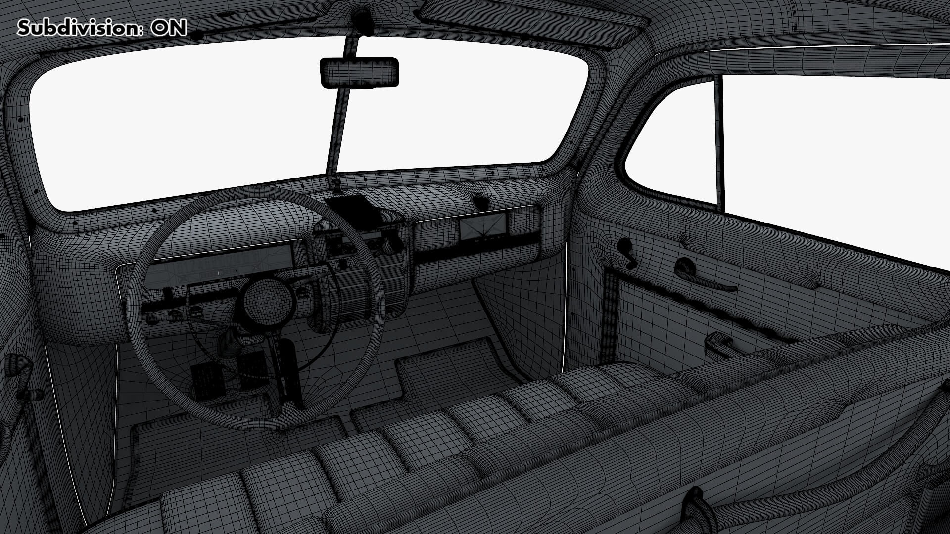 Interior Retro Car Zis 110 1945-1961 M 1 3D Model by Zurel