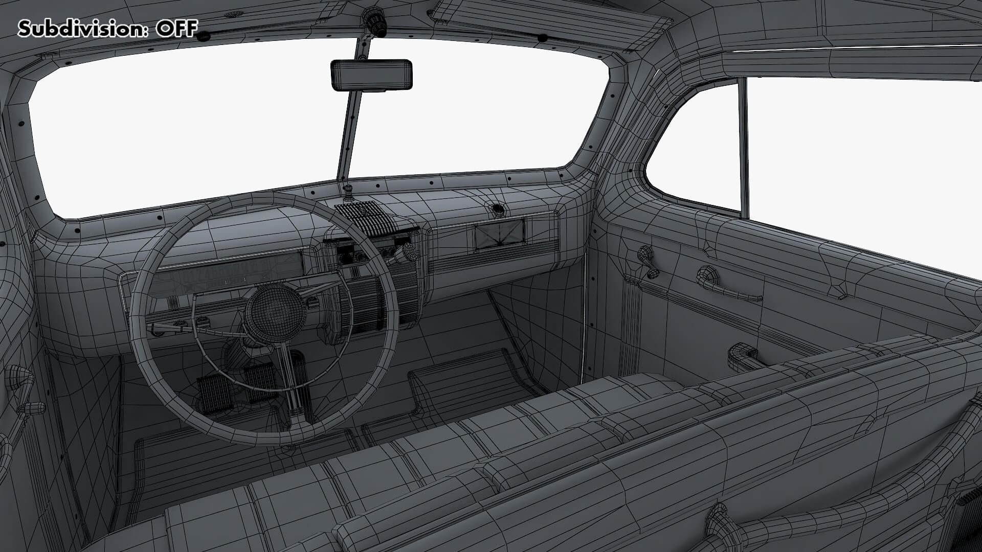 Interior Retro Car Zis 110 1945-1961 M 1 3D Model by Zurel