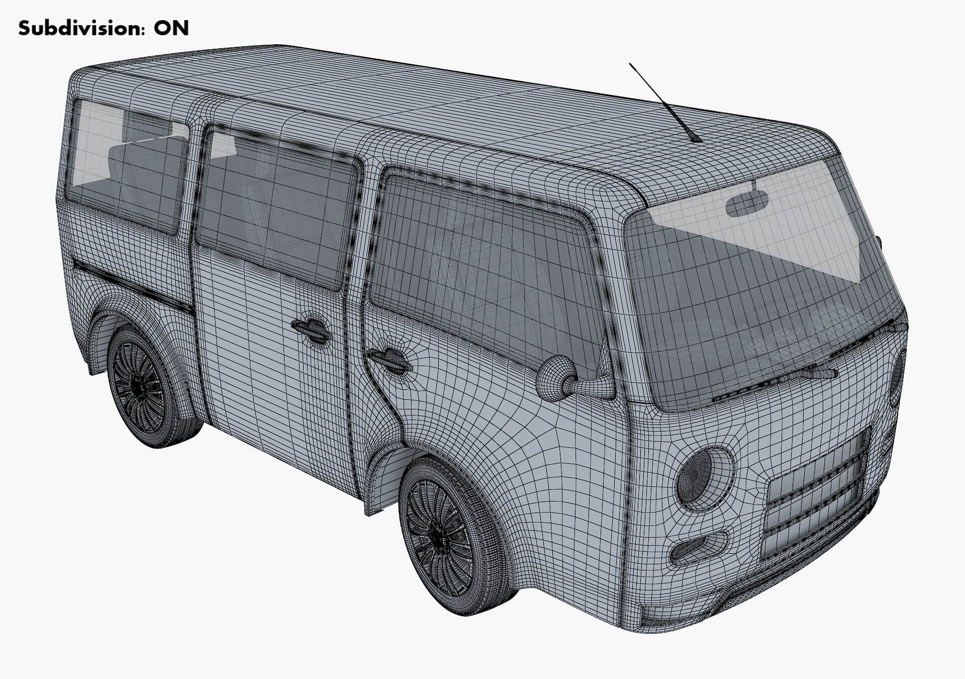 Kei Van Concept Retro Style Red - 3D Model by Zurel