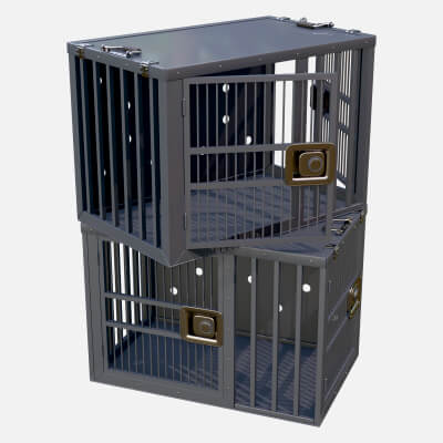 Metal Cage Box M1 - 3D Model by Zurel