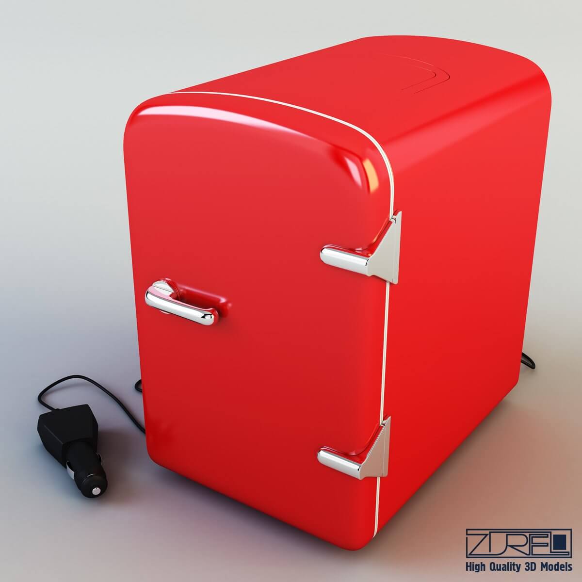 Mini Fridge 3D Model