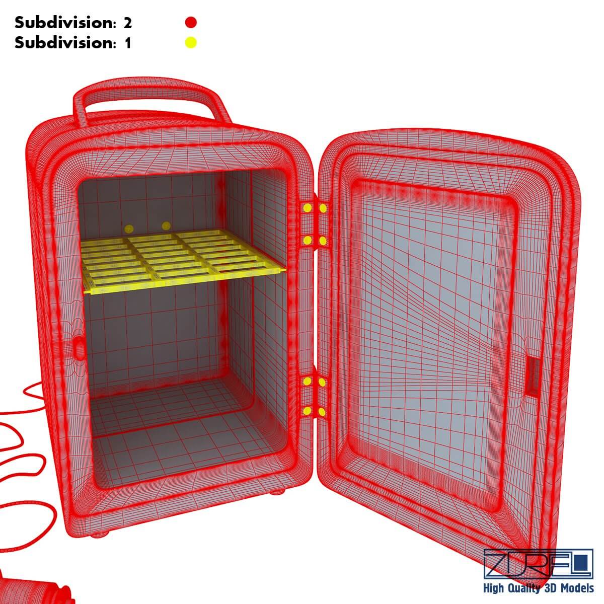 Mini Fridge - 3D Model by Zurel
