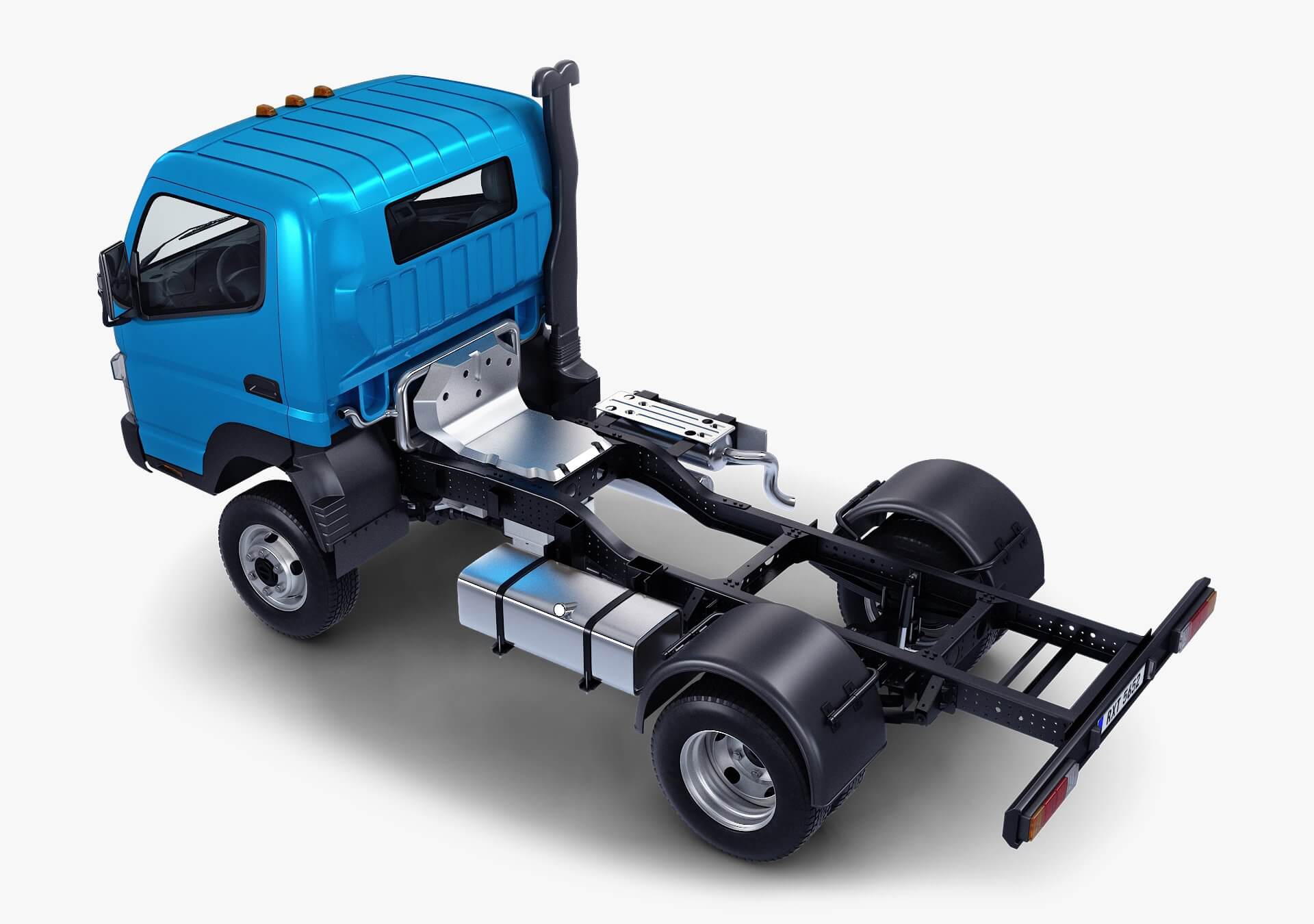 Mitsubishi Fuso Canter 4x4 Chassis Truck - 3D Model by Zurel