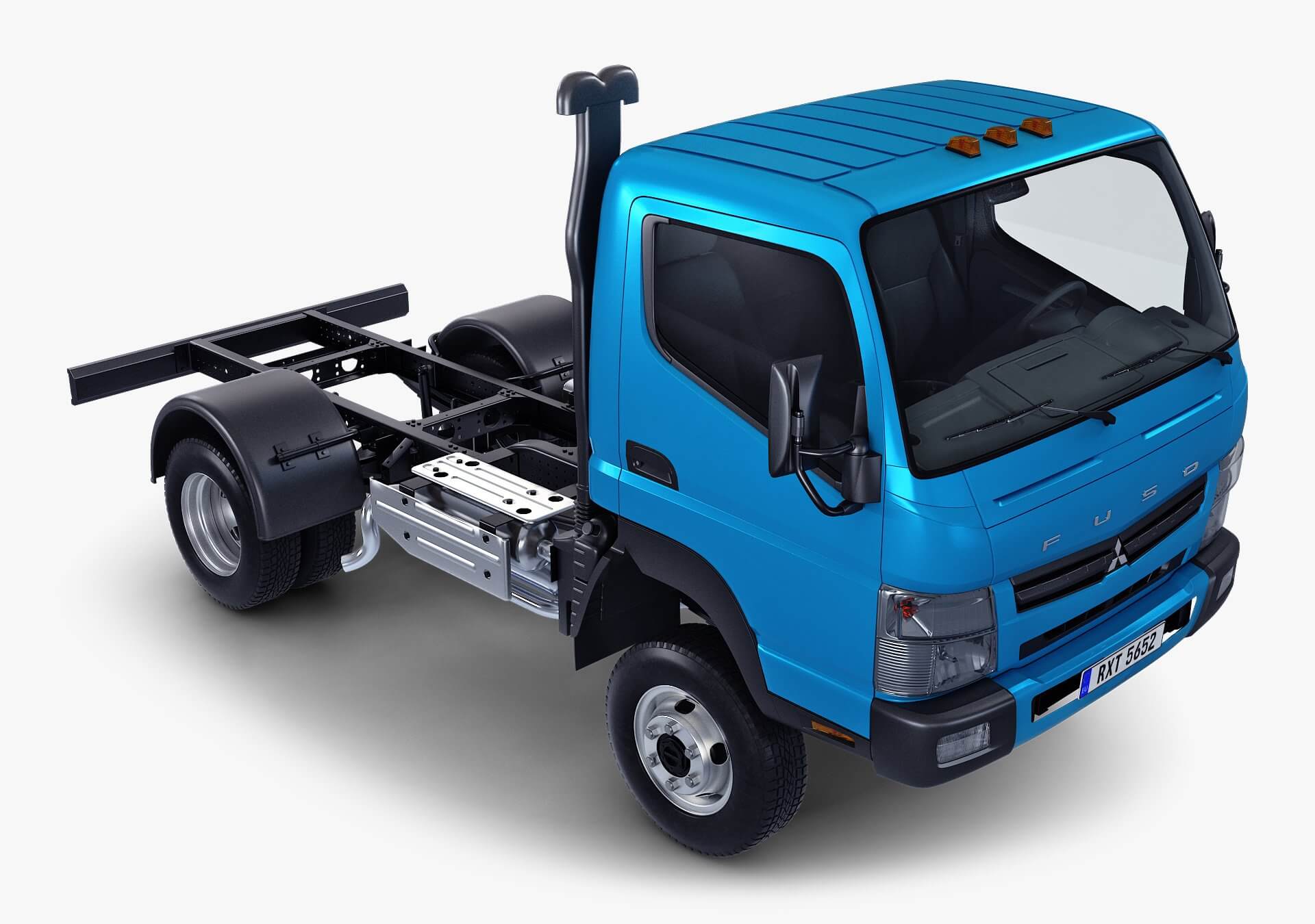 Mitsubishi Fuso Canter 4x4 Chassis Truck - 3D Model by Zurel
