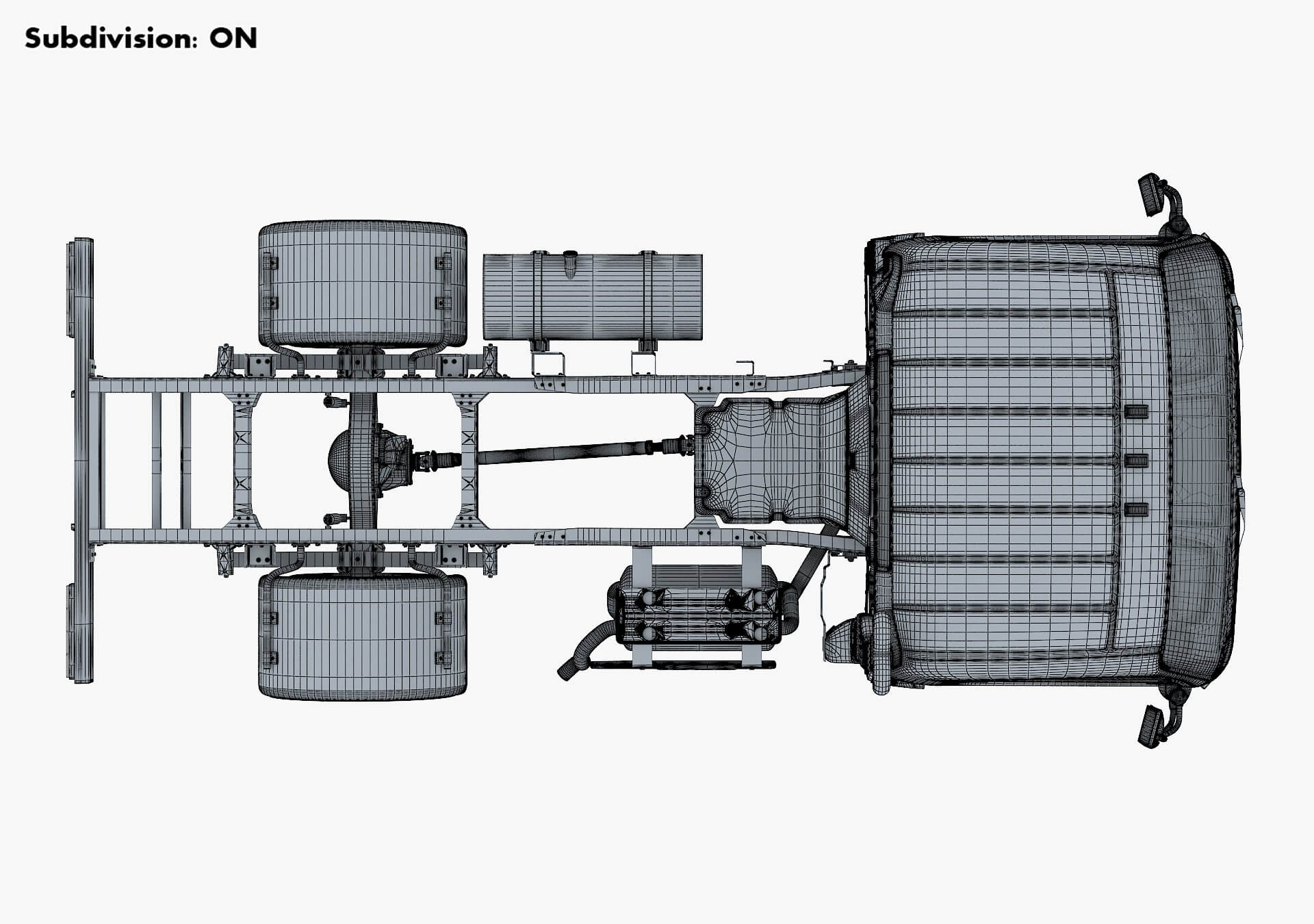 Mitsubishi Fuso Canter 4x4 Chassis Truck - 3D Model by Zurel
