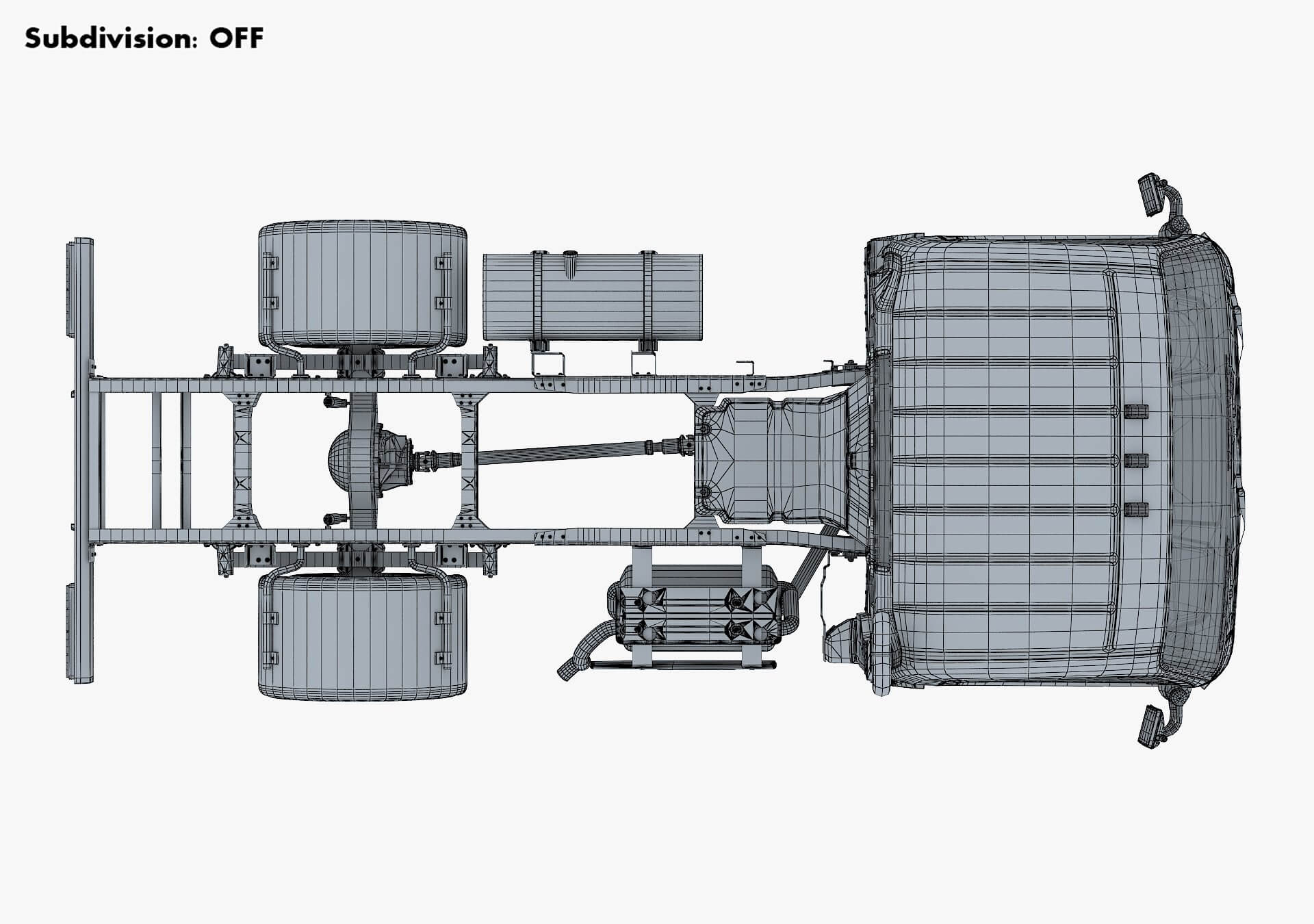 Mitsubishi Fuso Canter 4x4 Chassis Truck - 3D Model by Zurel