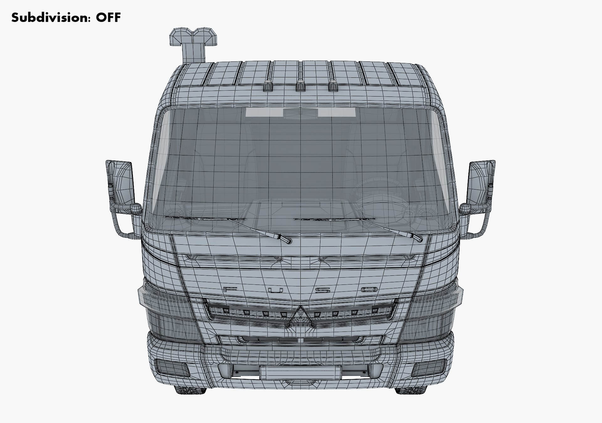 Mitsubishi Fuso Canter 4x4 Chassis Truck - 3D Model by Zurel