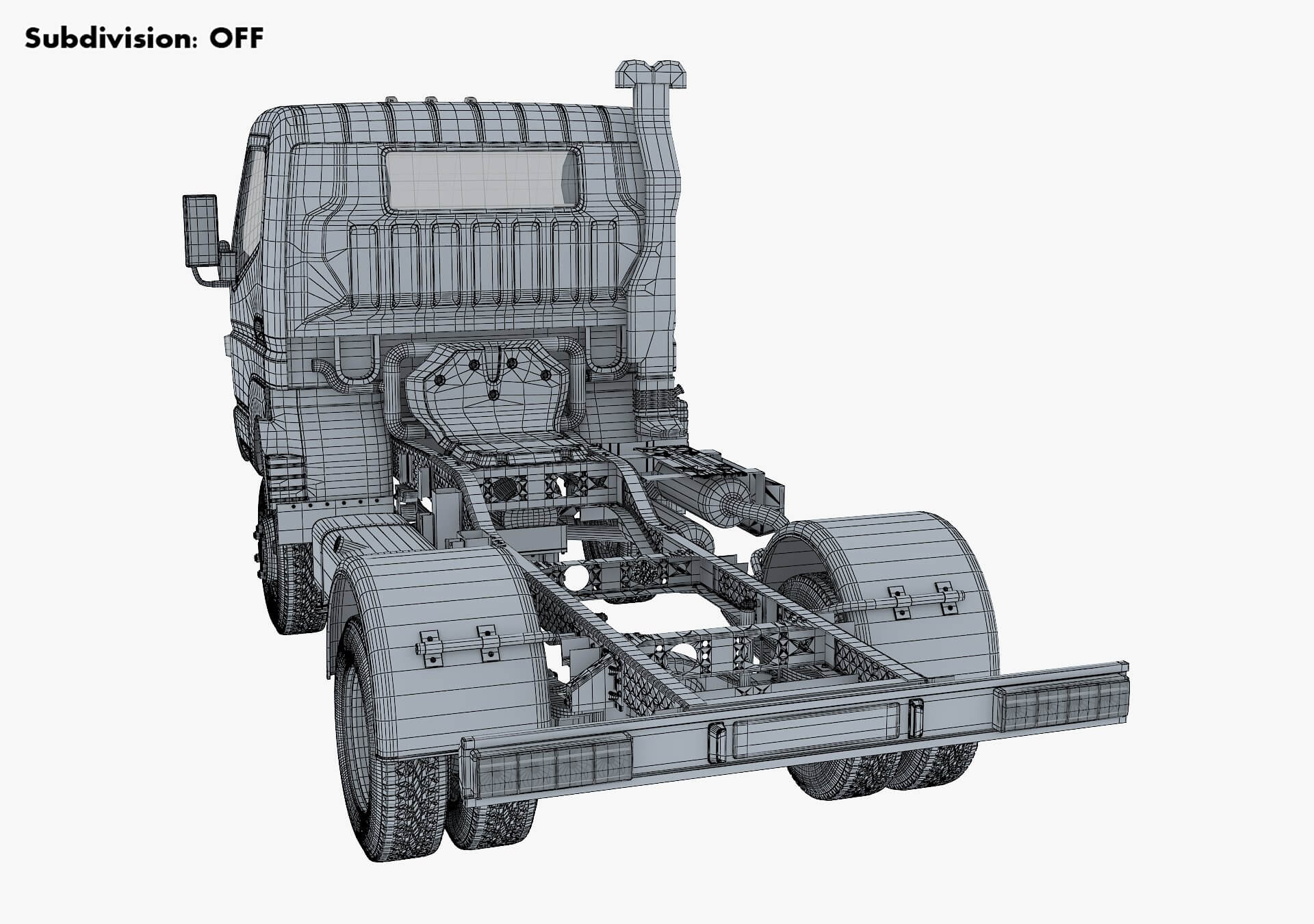 Mitsubishi Fuso Canter 4x4 Chassis Truck - 3D Model by Zurel