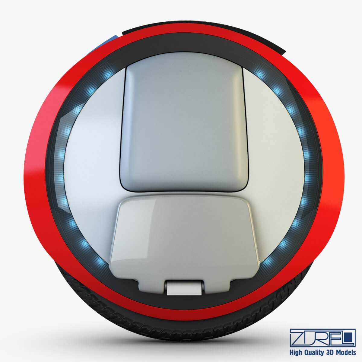 Ninebot One Red - 3D Model by Zurel