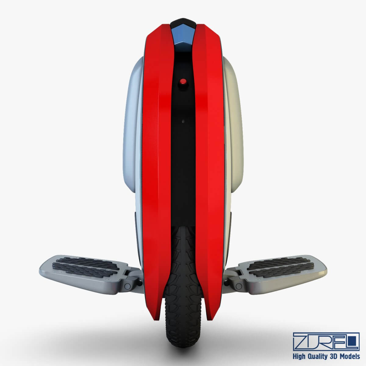 Ninebot One Red - 3D Model by Zurel