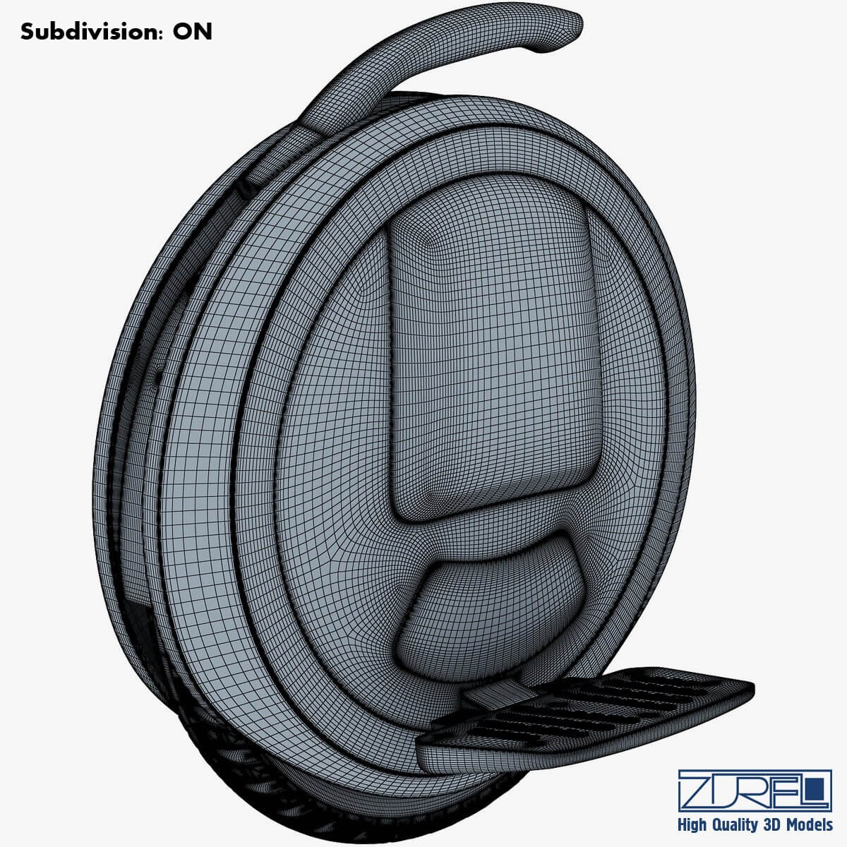 Ninebot One Red - 3D Model by Zurel