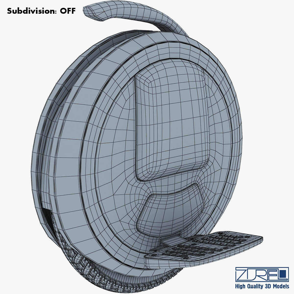 Ninebot One Red - 3D Model by Zurel