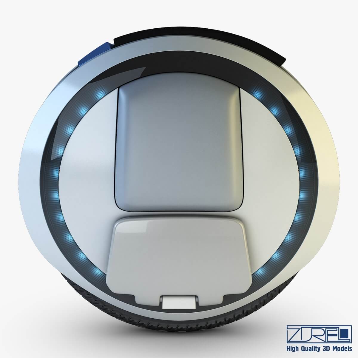 Ninebot One White - 3D Model by Zurel