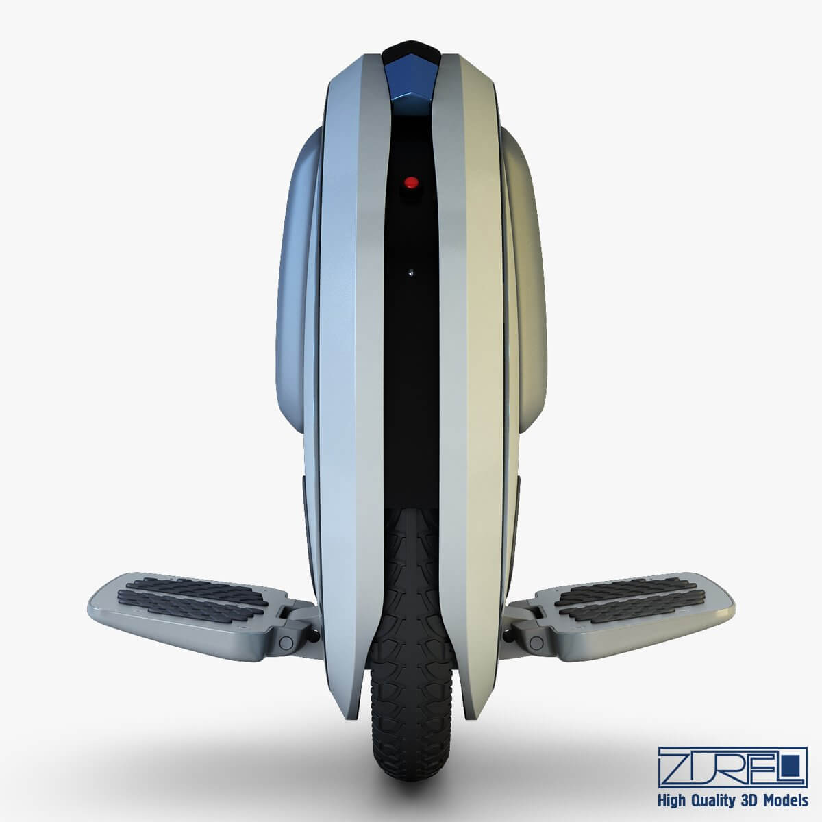 Ninebot One White - 3D Model by Zurel