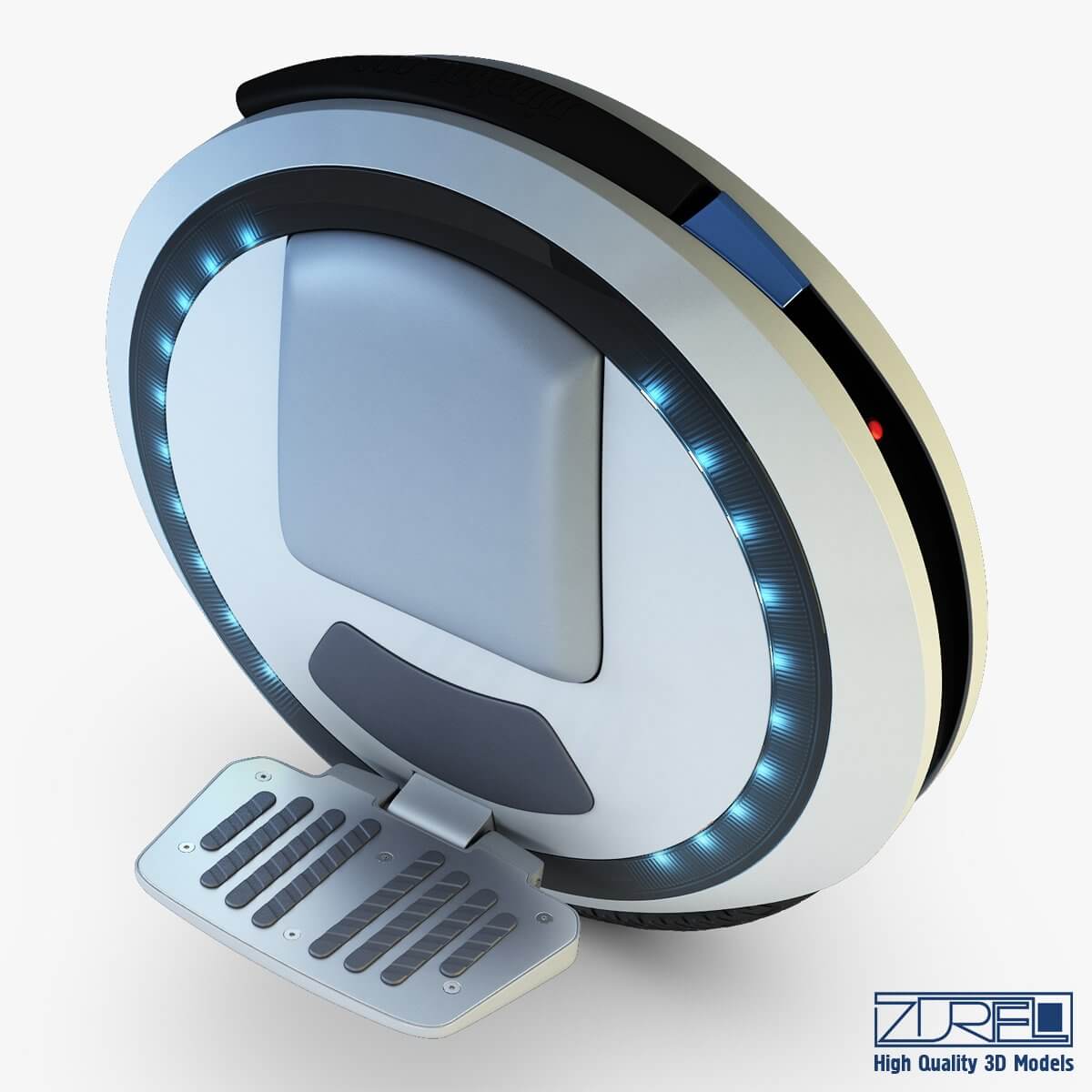 Ninebot One White - 3D Model by Zurel
