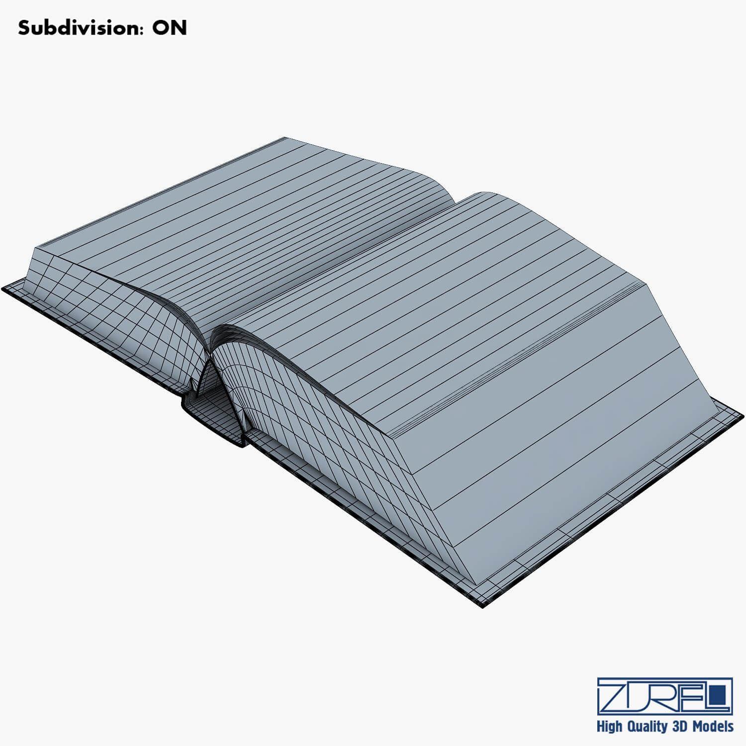 Open Book V 1 - 3D Model by Zurel