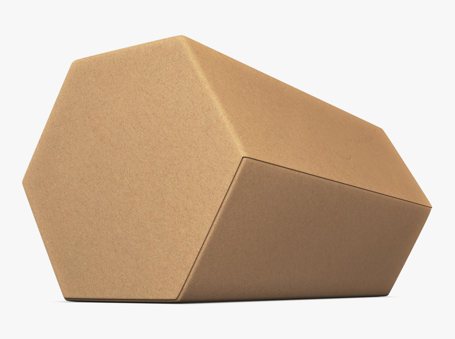 Package Cardboard Hexagon Box M 1 - 3D Model by Zurel