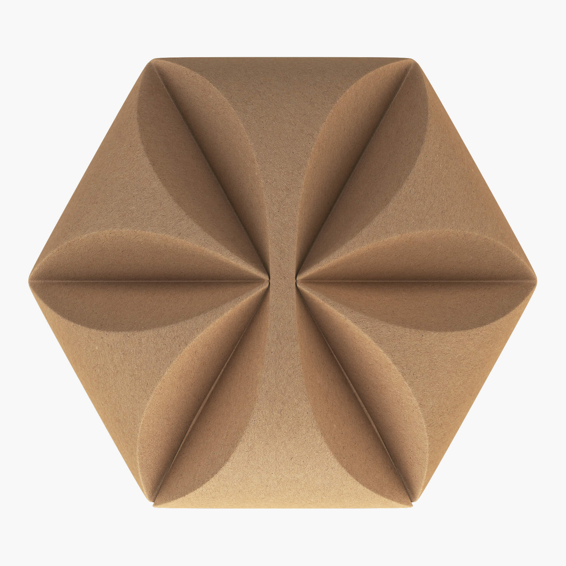 Package Cardboard Hexagon Petal Box M 1 - 3D Model by Zurel