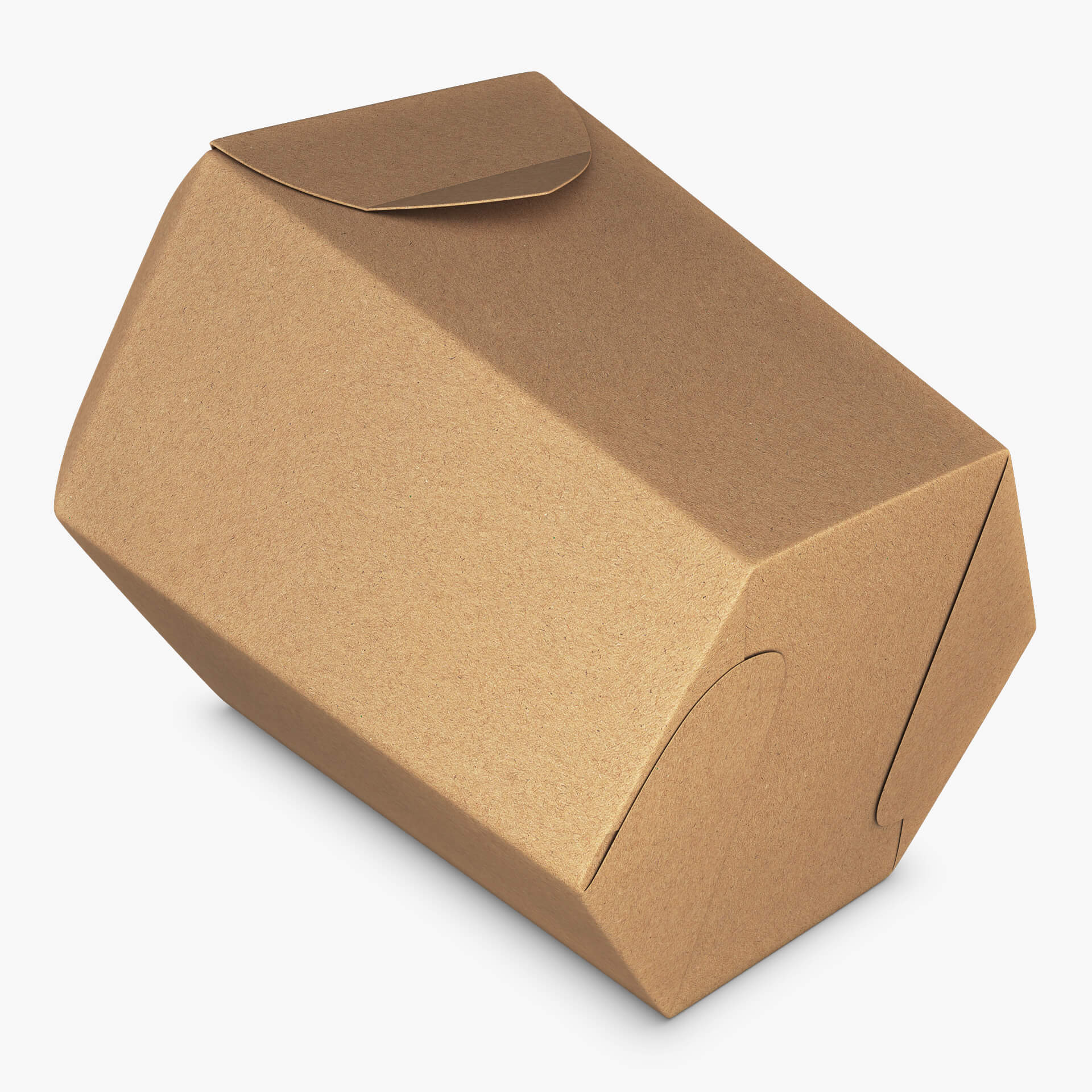 Package Cardboard Hexagon Petal Box M 1 - 3D Model by Zurel