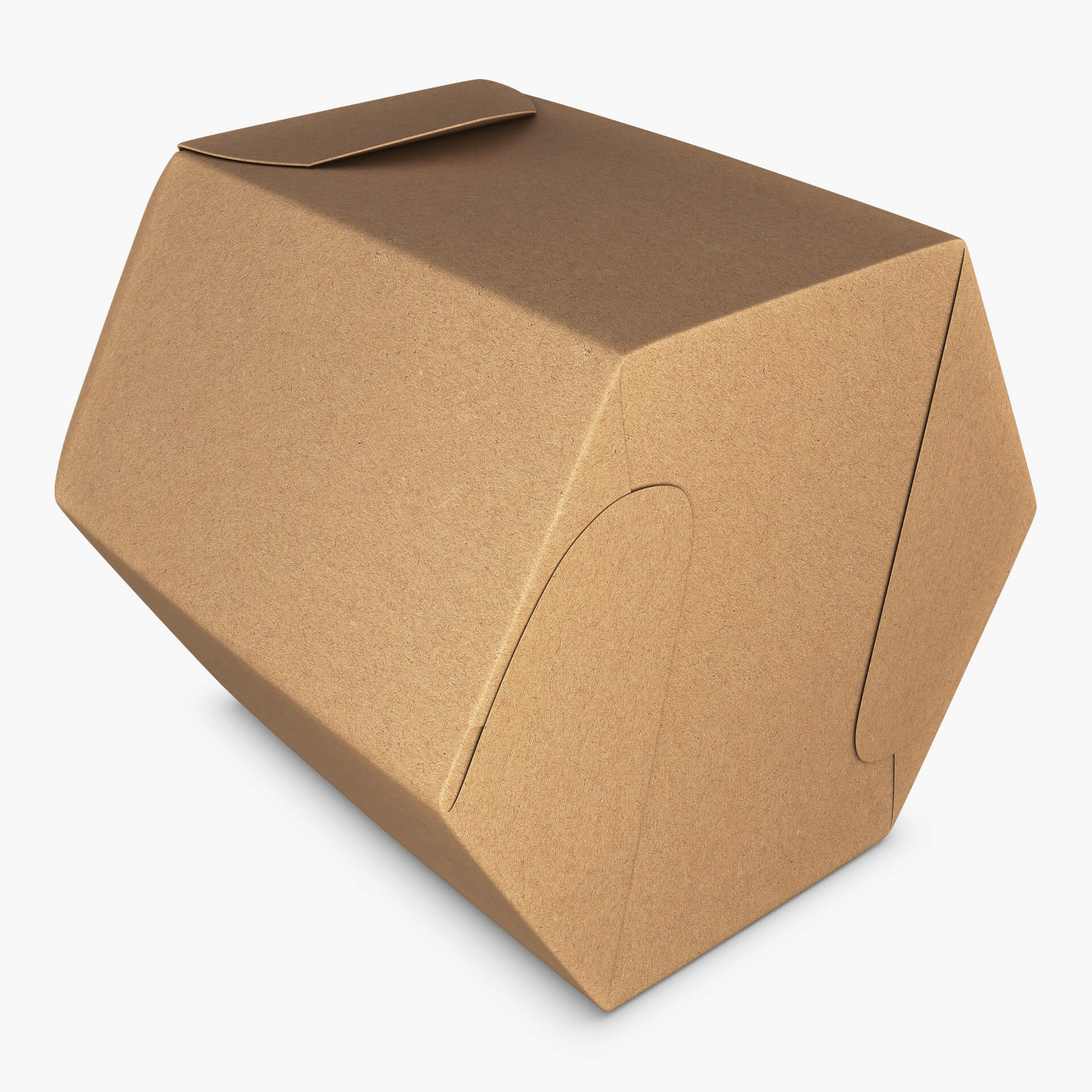 Package Cardboard Hexagon Petal Box M 2 - 3D Model by Zurel