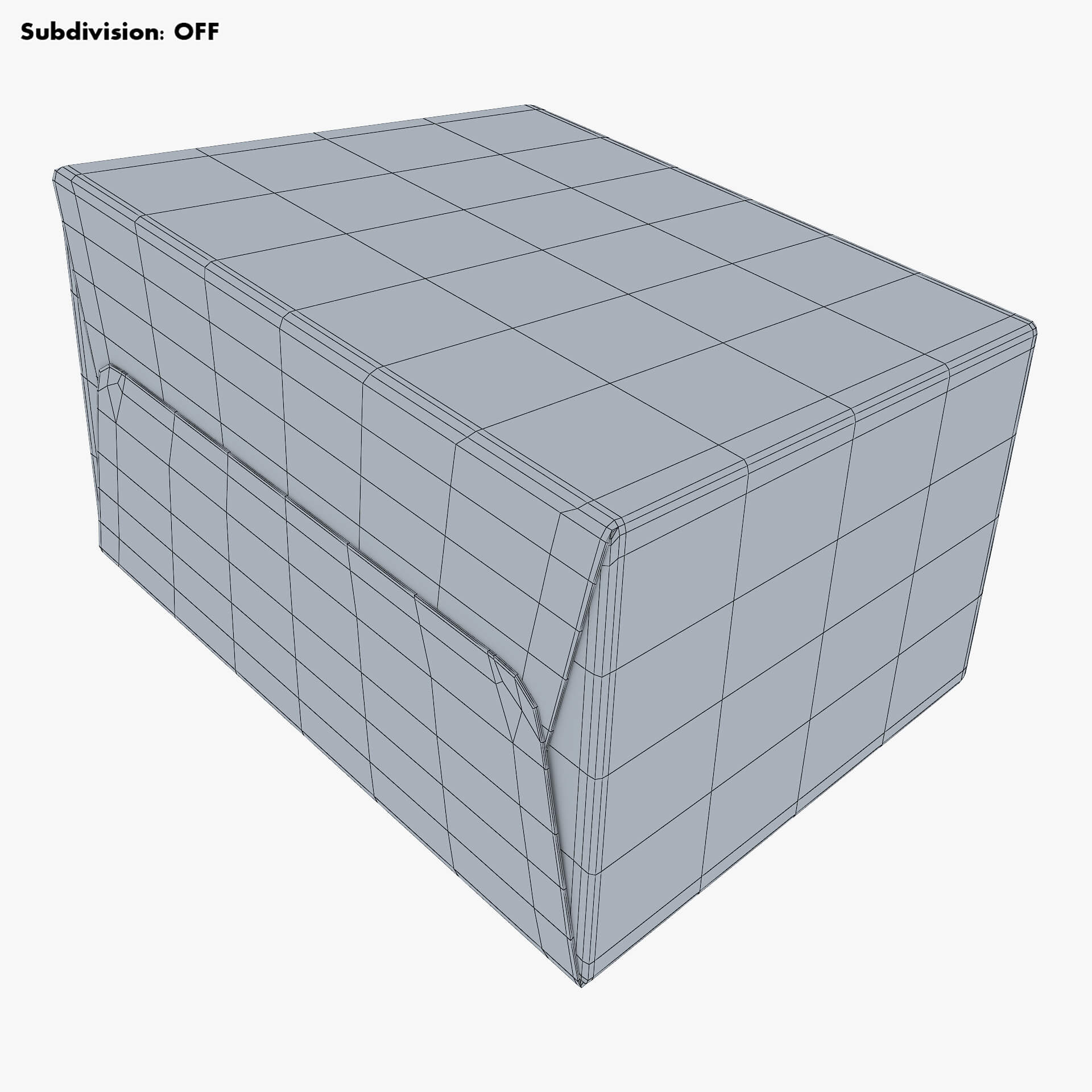 Package Cardboard Trapezoid Box M 1 - 3D Model by Zurel