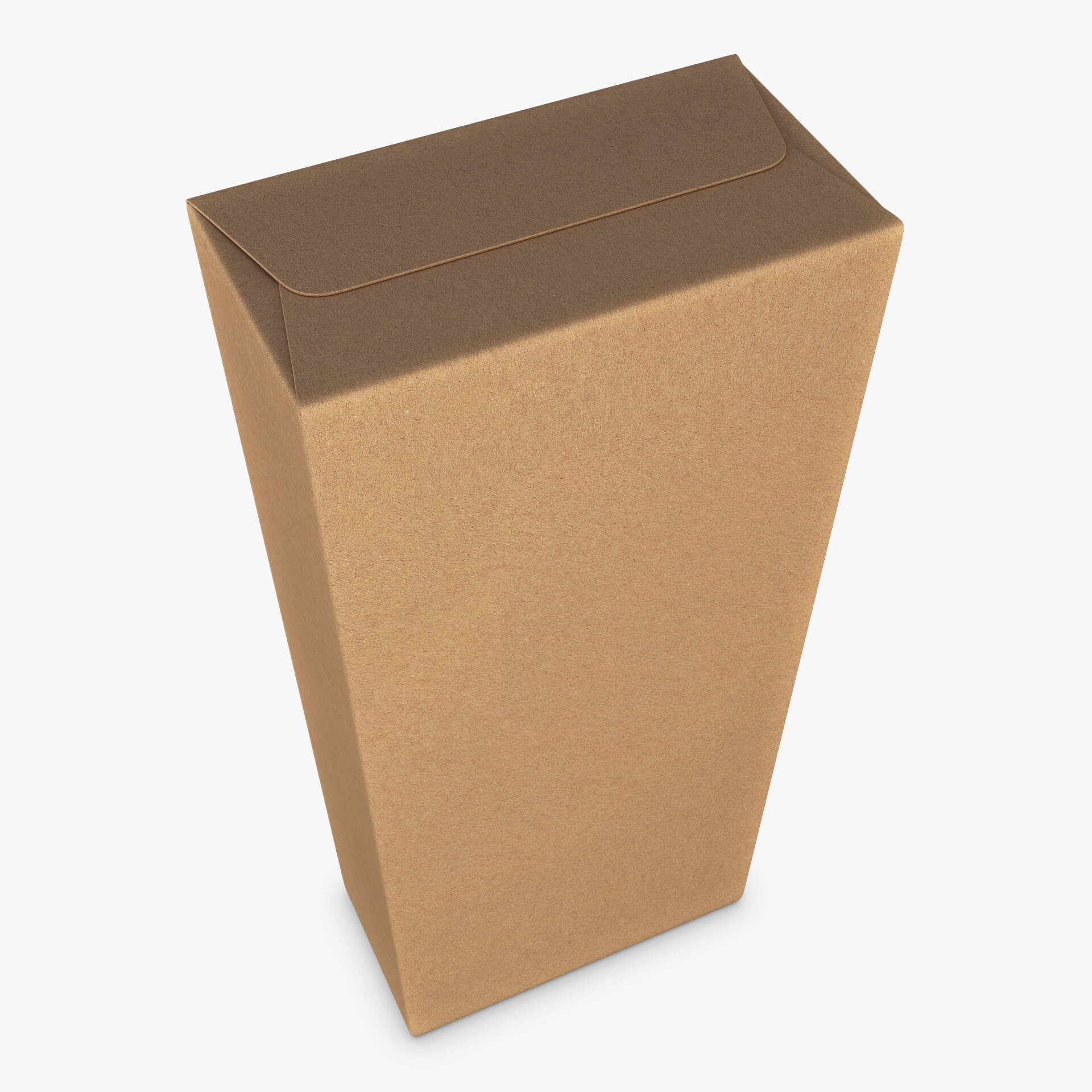 Package Cardboard Trapezoid Box M 2 - 3D Model by Zurel