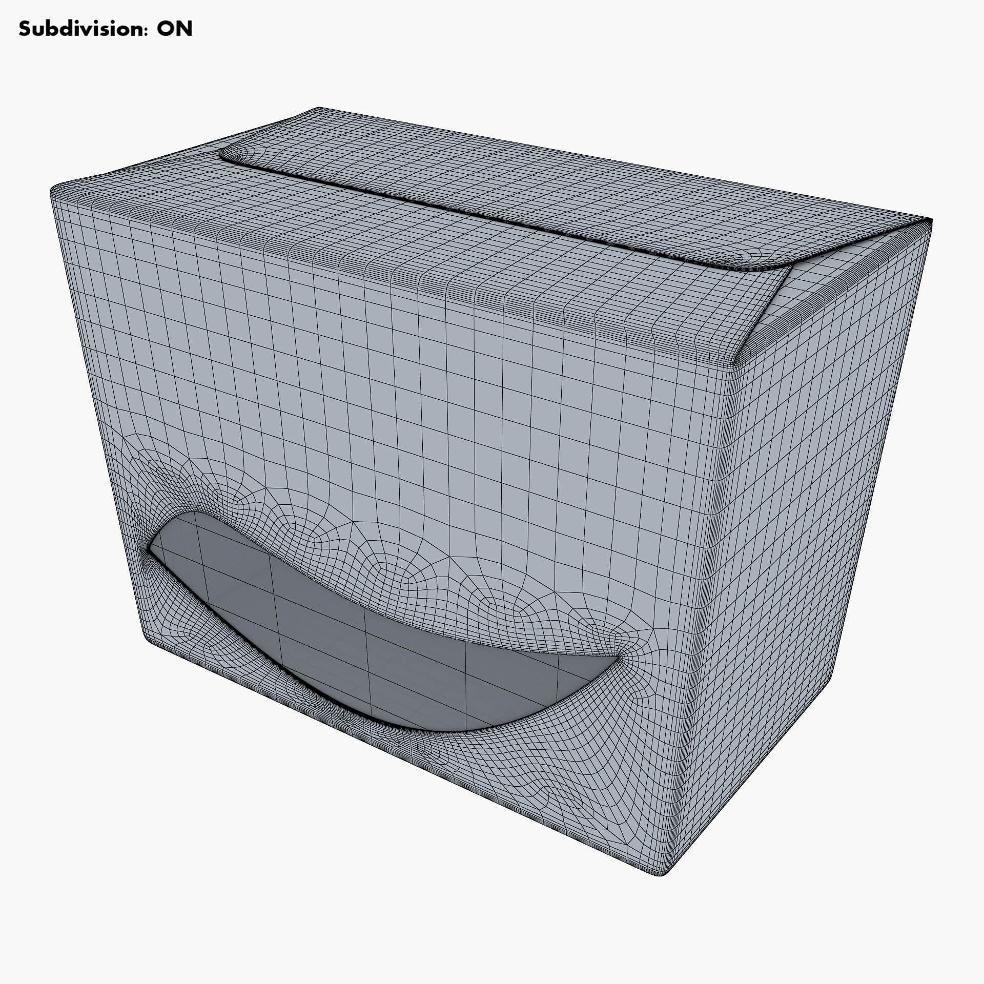 Package Cardboard Trapezoid Box With Window M 1 - 3D Model by Zurel