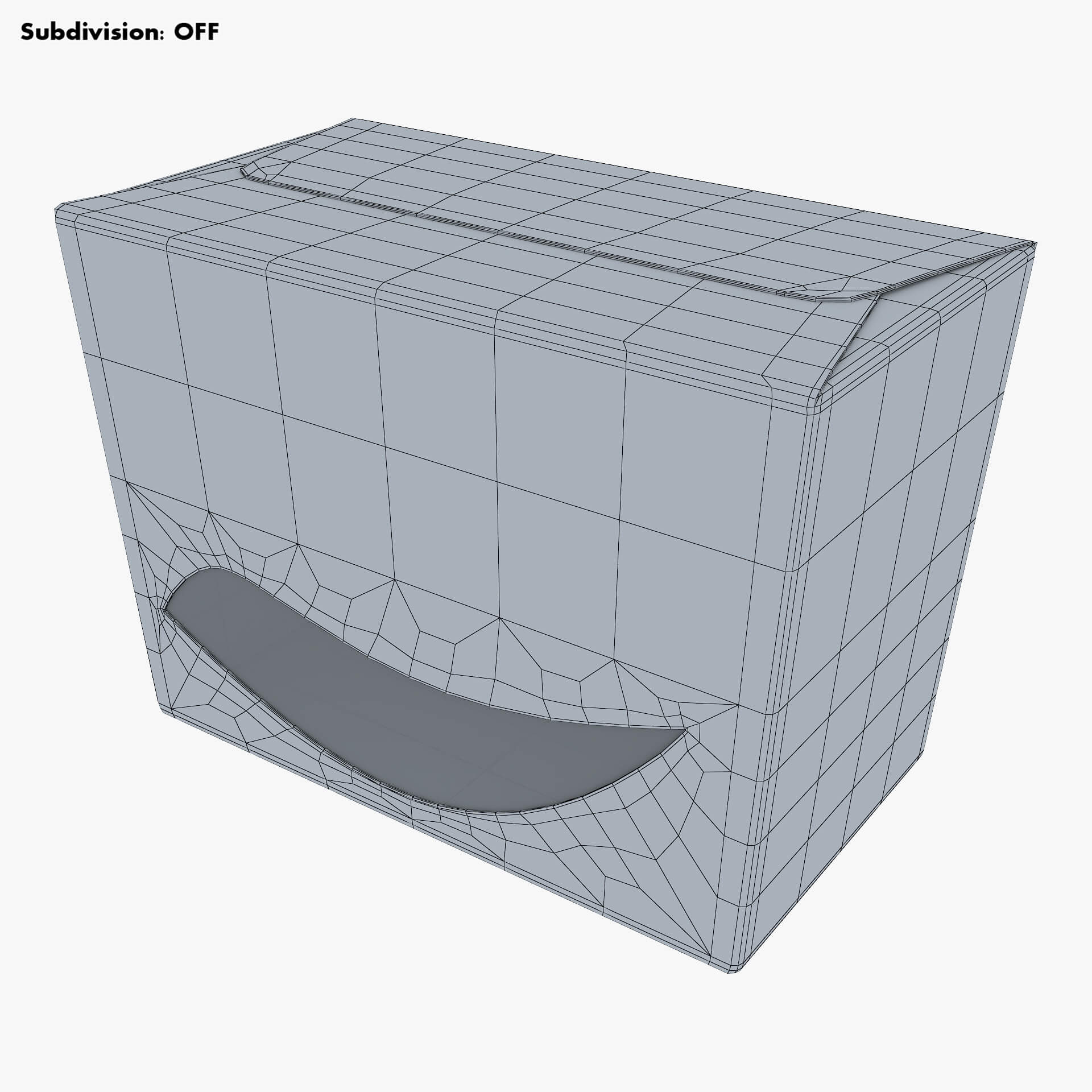 Package Cardboard Trapezoid Box With Window M 1 - 3D Model by Zurel