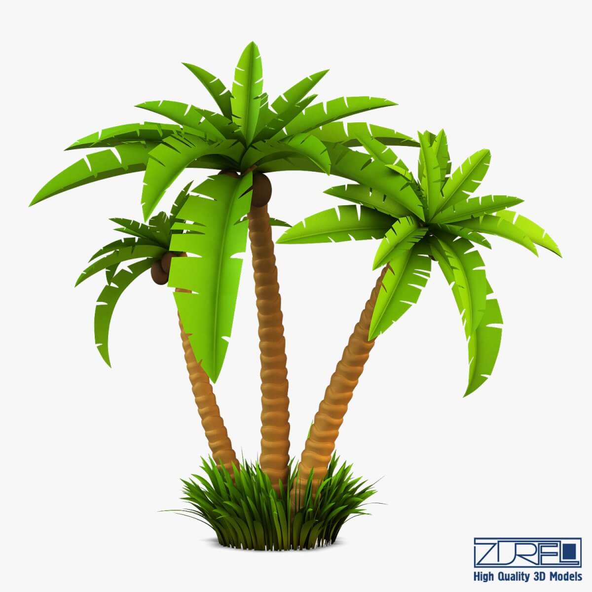 Palm Tree V 2 - 3D Model by Zurel