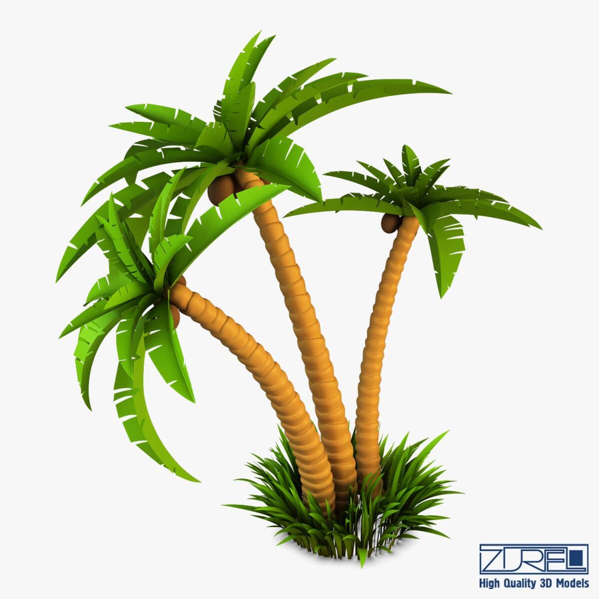 Palm Tree V 2 - 3D Model by Zurel