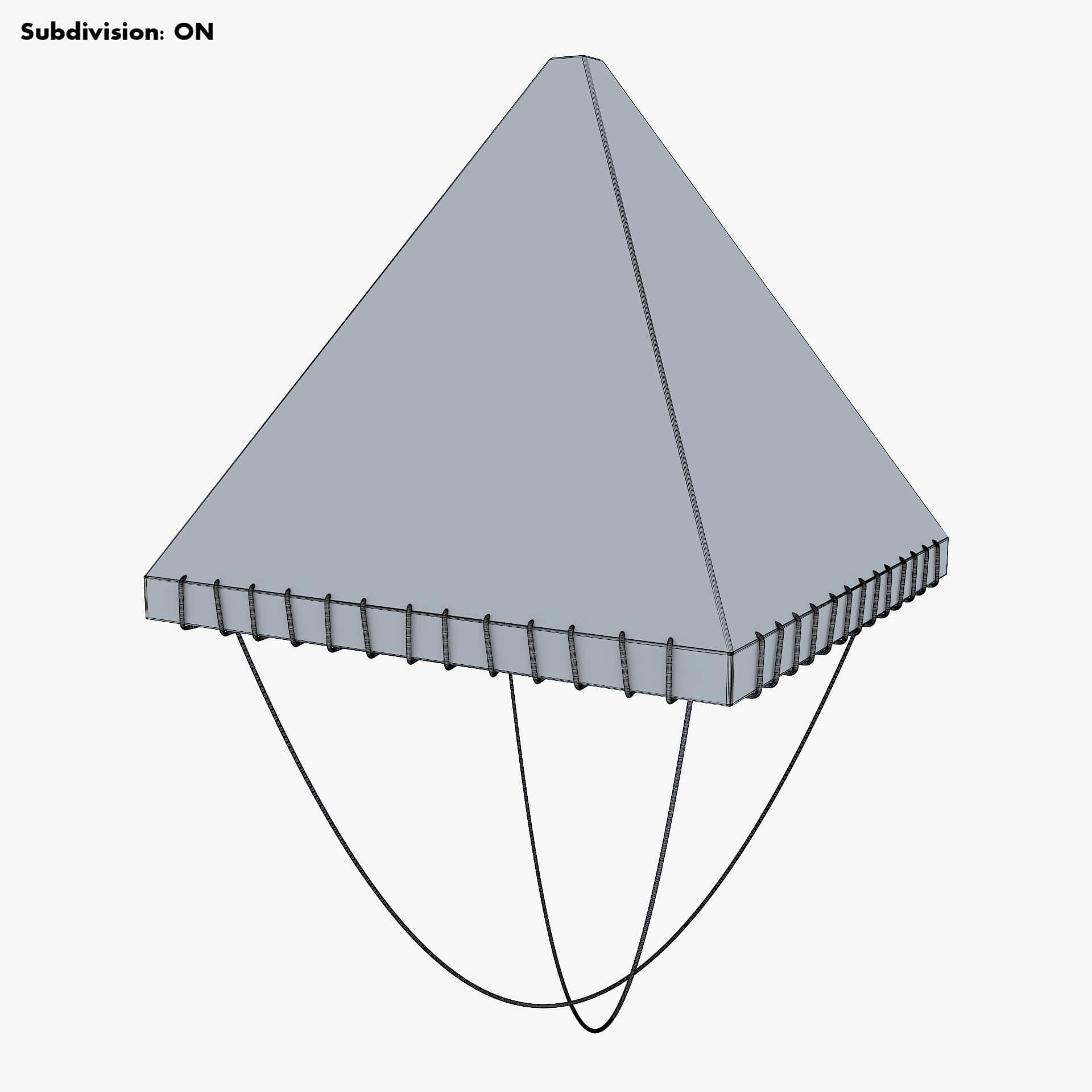 Parachute of Leonardo Da Vinci V 1 - 3D Model by Zurel