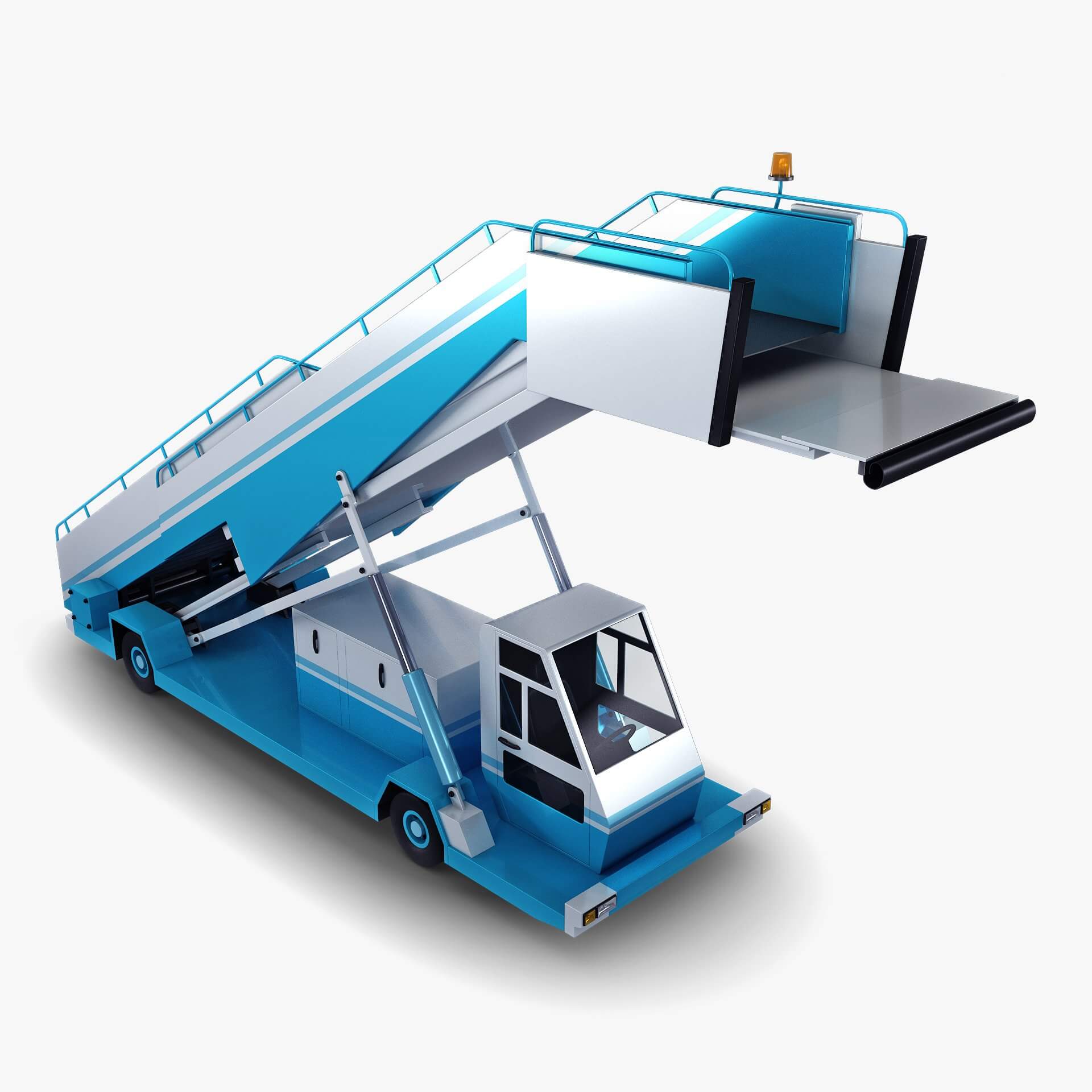 Passenger Boarding Stairs Car V 1 - 3D Model by Zurel