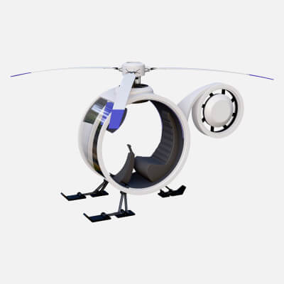Personal Single Seat Helicopter M1 - 3D Model by Zurel